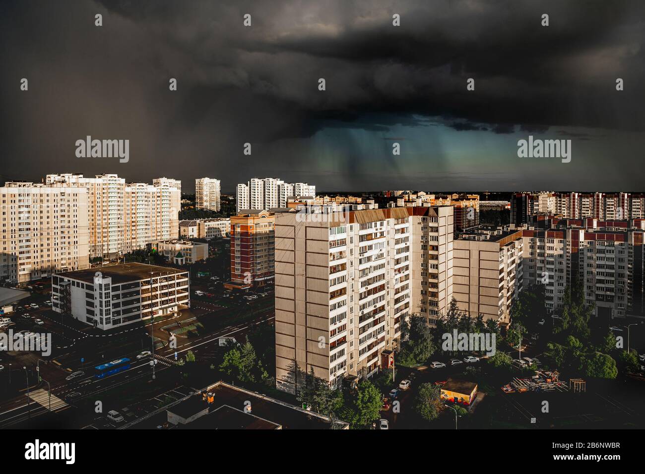 The Heavy thunderstorm over the Moscow, Russia Stock Photo - Alamy