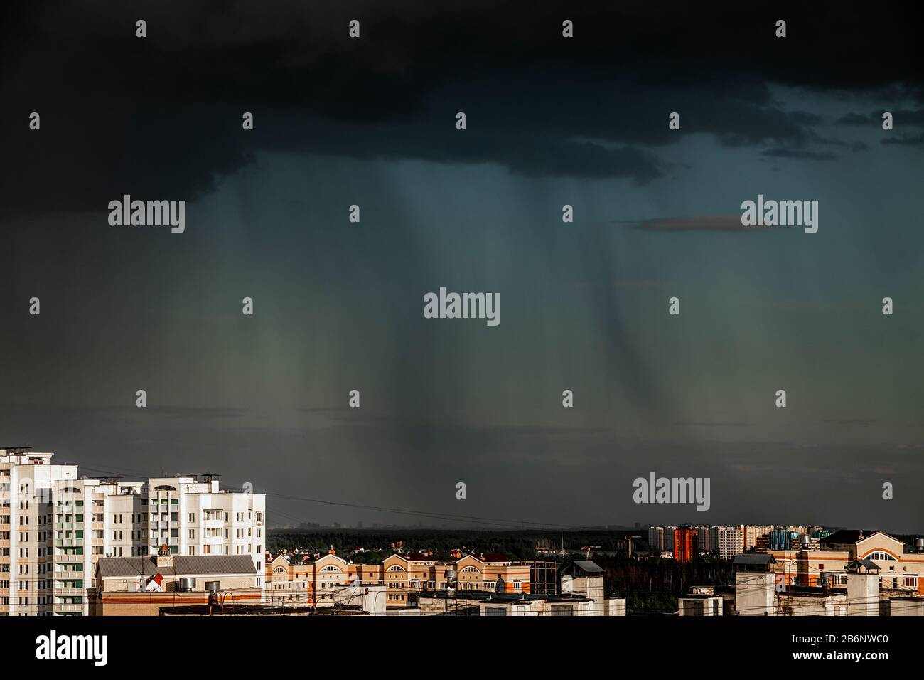 The Heavy thunderstorm over the Moscow, Russia Stock Photo - Alamy