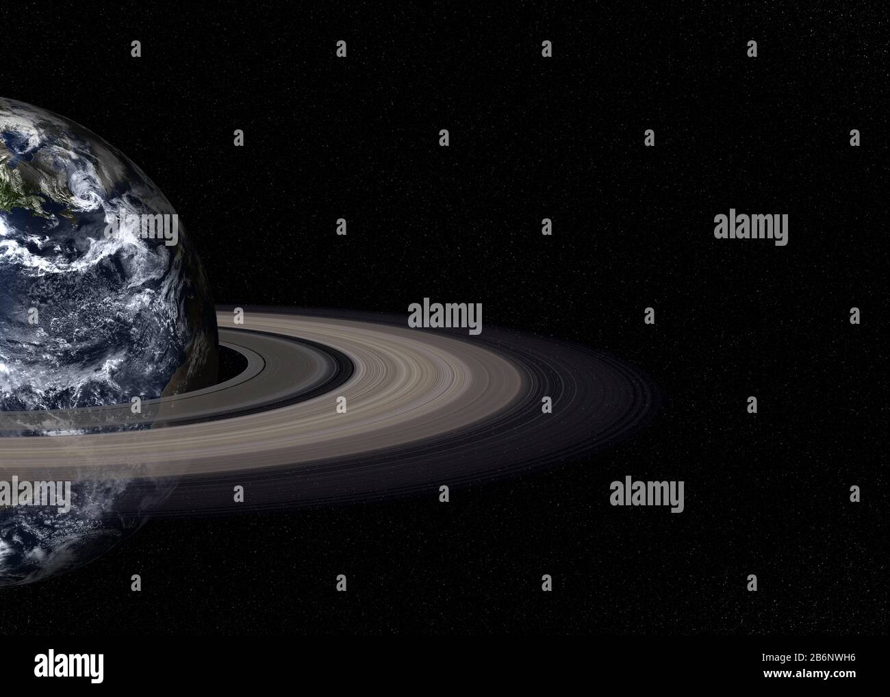 Planet Earth with ring in outer space. Elements of this image furnished ...