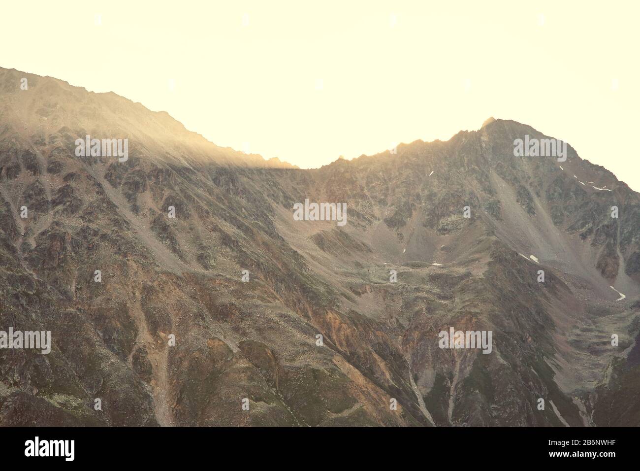 scenic alpine summer landscape at dawn. natural mountain sunrise ...