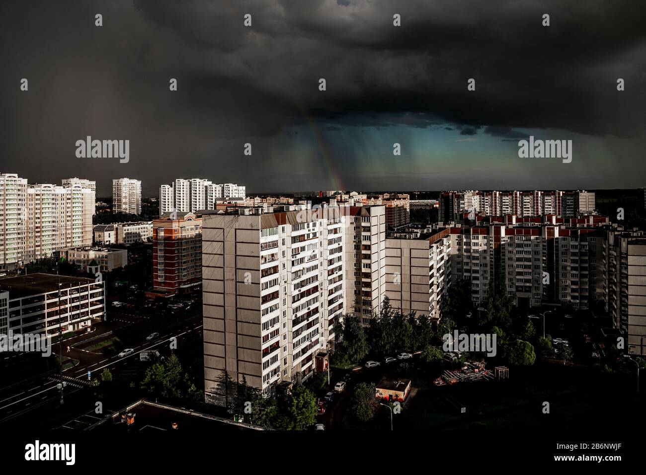 The Heavy thunderstorm over the Moscow, Russia Stock Photo - Alamy