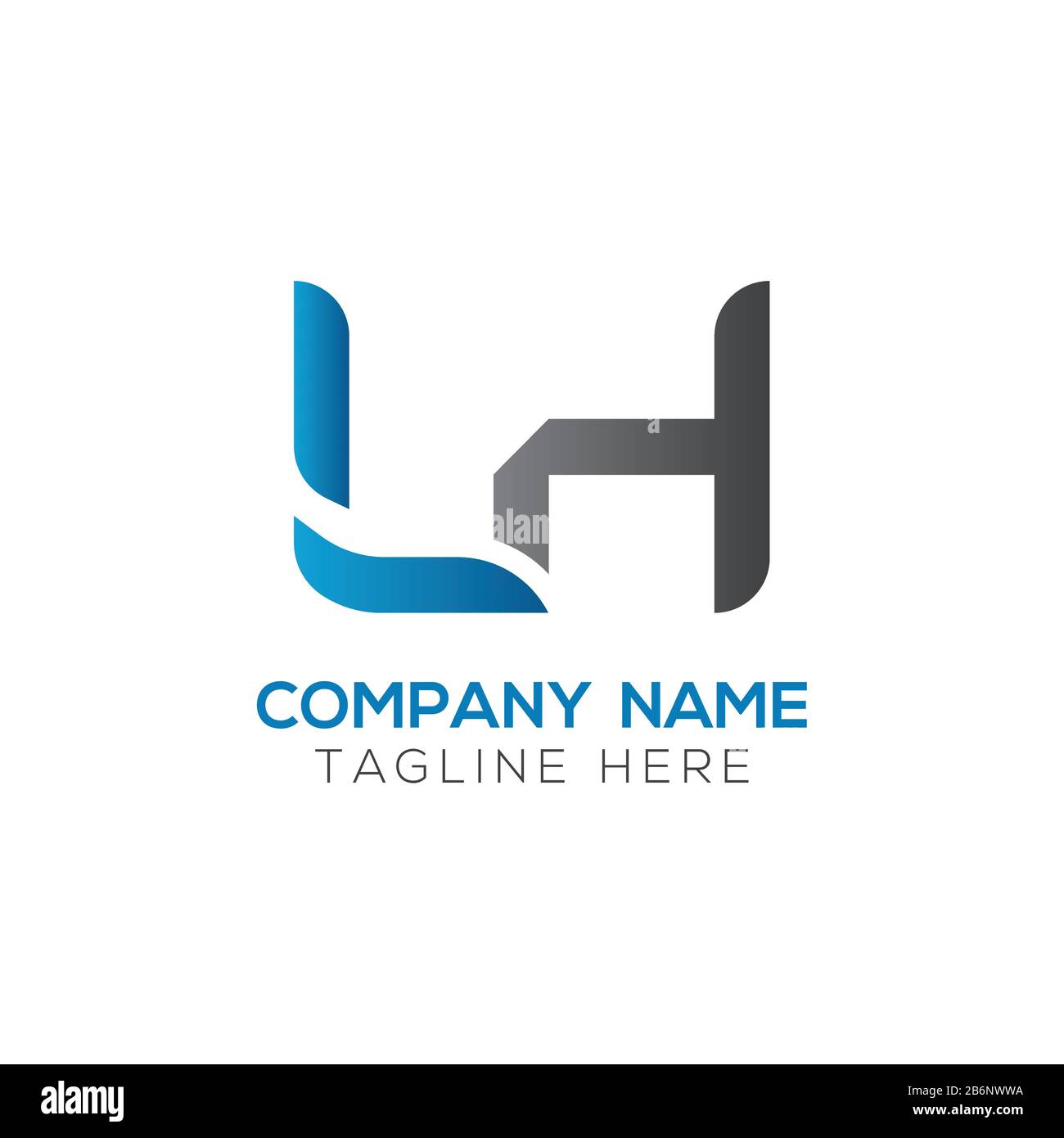 Initial LH letter Business Logo Design vector Template. Abstract Letter ...