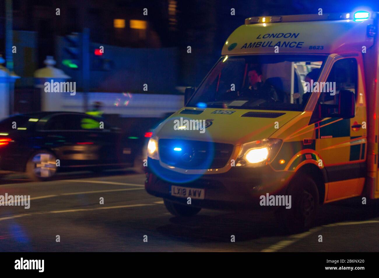 Ambulance london blue hi-res stock photography and images - Alamy