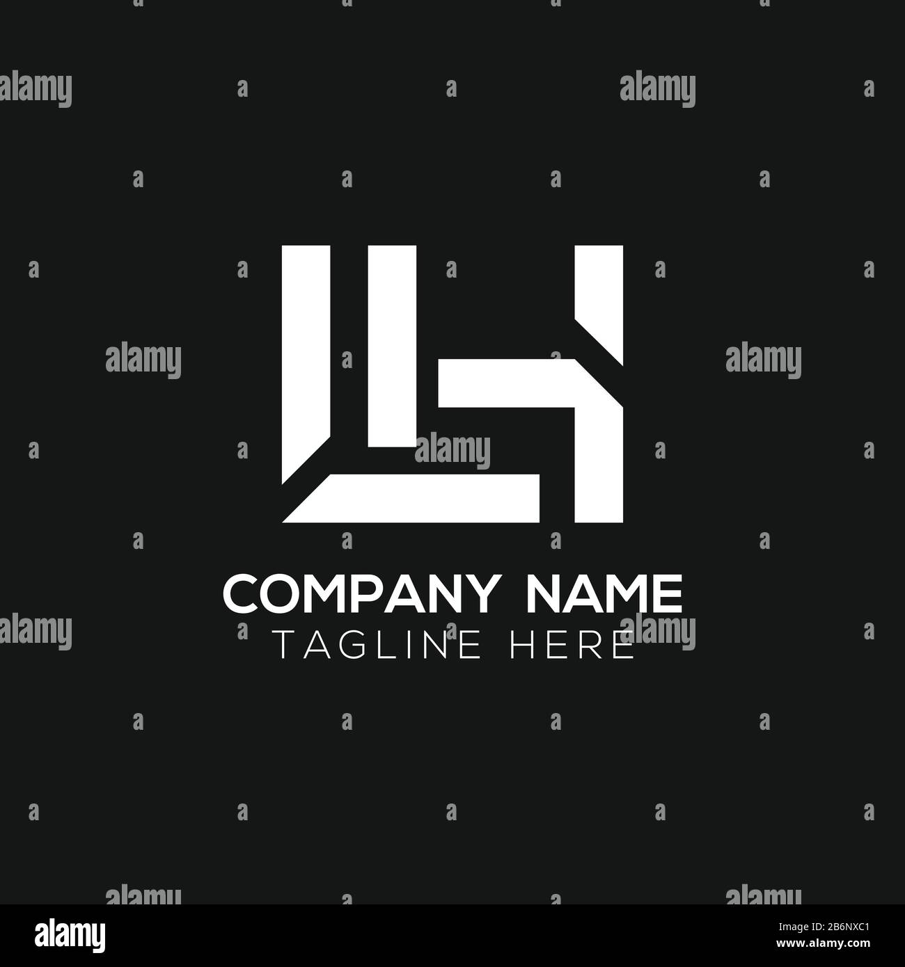 Initial LH letter Business Logo Design vector Template. Abstract Letter ...