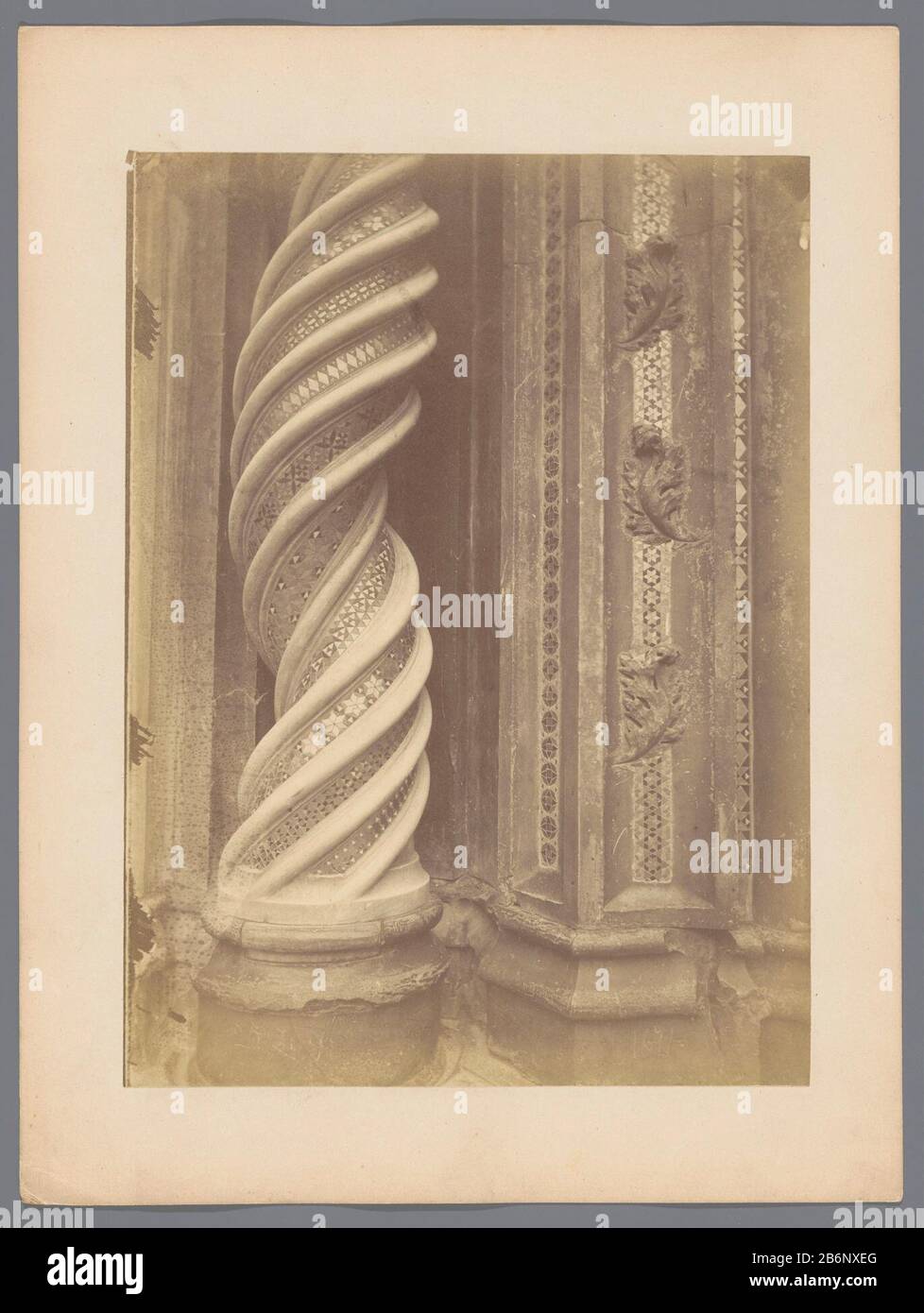 Twisted pillar on the facade of (presumably) a church in Italy Property ...