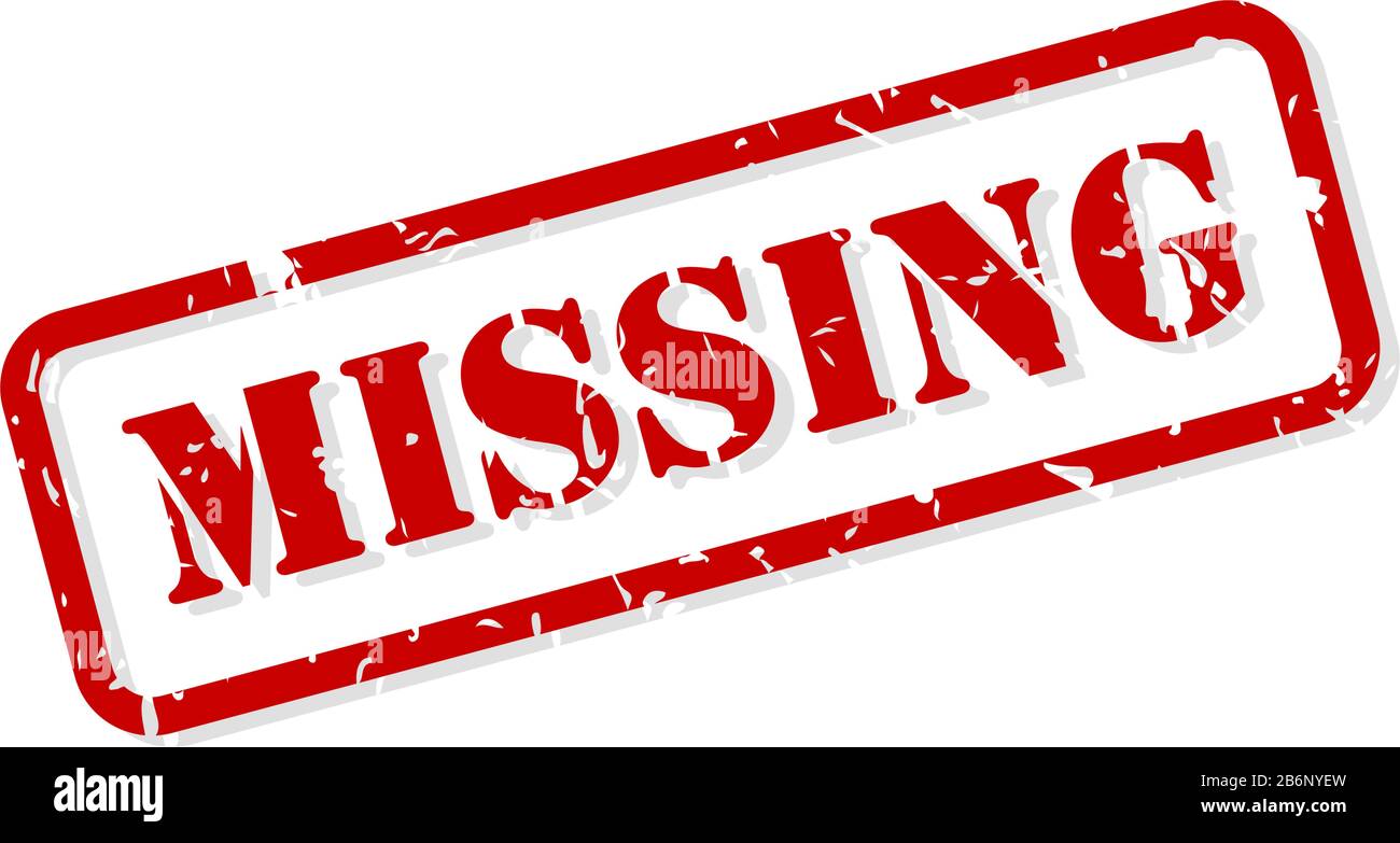 Missing red rubber stamp vector isolated Stock Vector Image & Art - Alamy