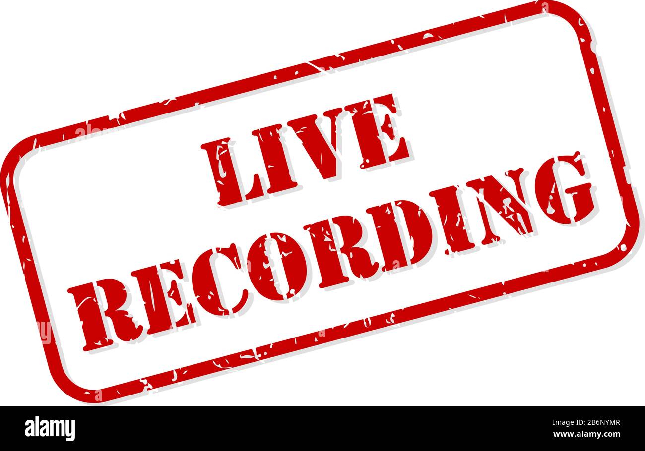 Live recording red rubber stamp vector isolated Stock Vector Image ...