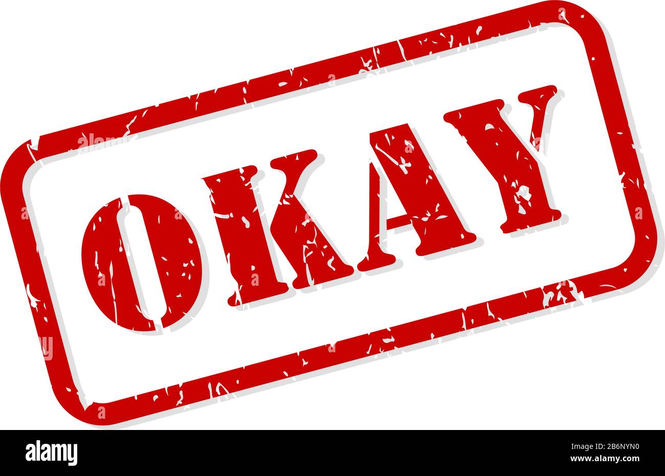 Okay red rubber stamp vector isolated Stock Vector Image & Art - Alamy