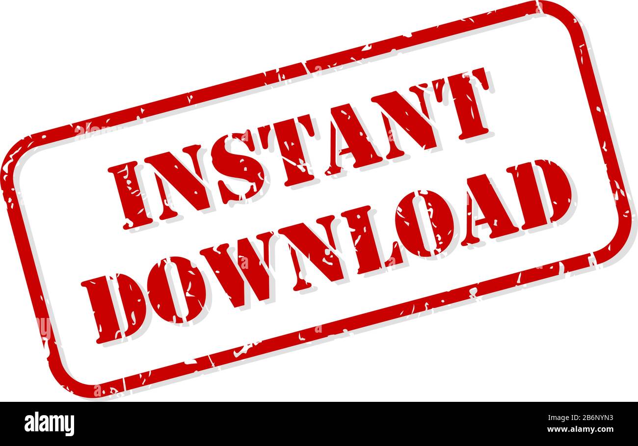 Instant download red rubber stamp vector isolated Stock Vector Image ...