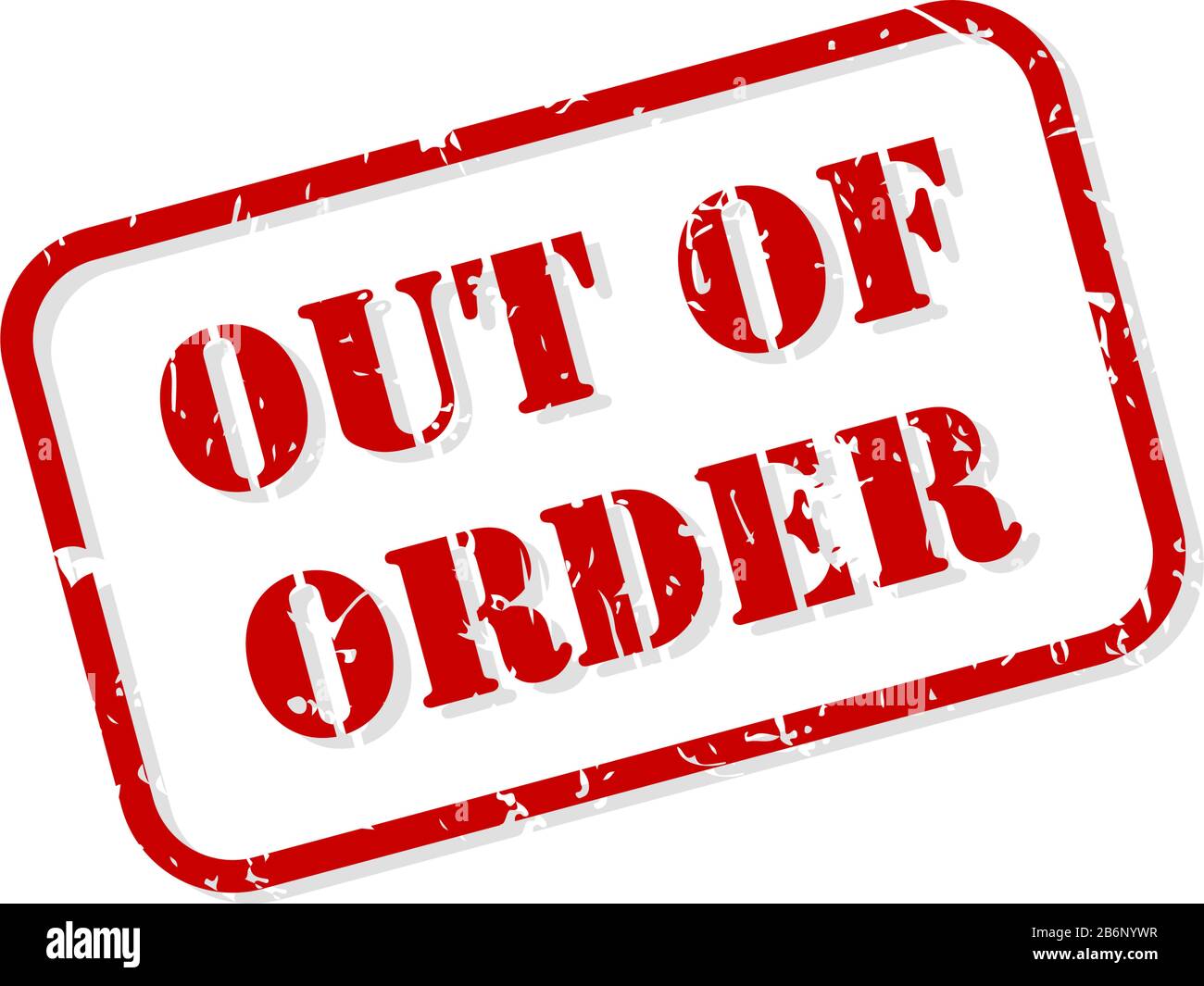 Out of order red rubber stamp vector isolated Stock Vector Image & Art ...