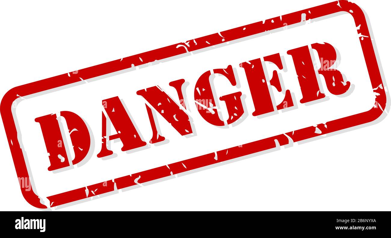 Danger red rubber stamp vector isolated Stock Vector Image & Art - Alamy