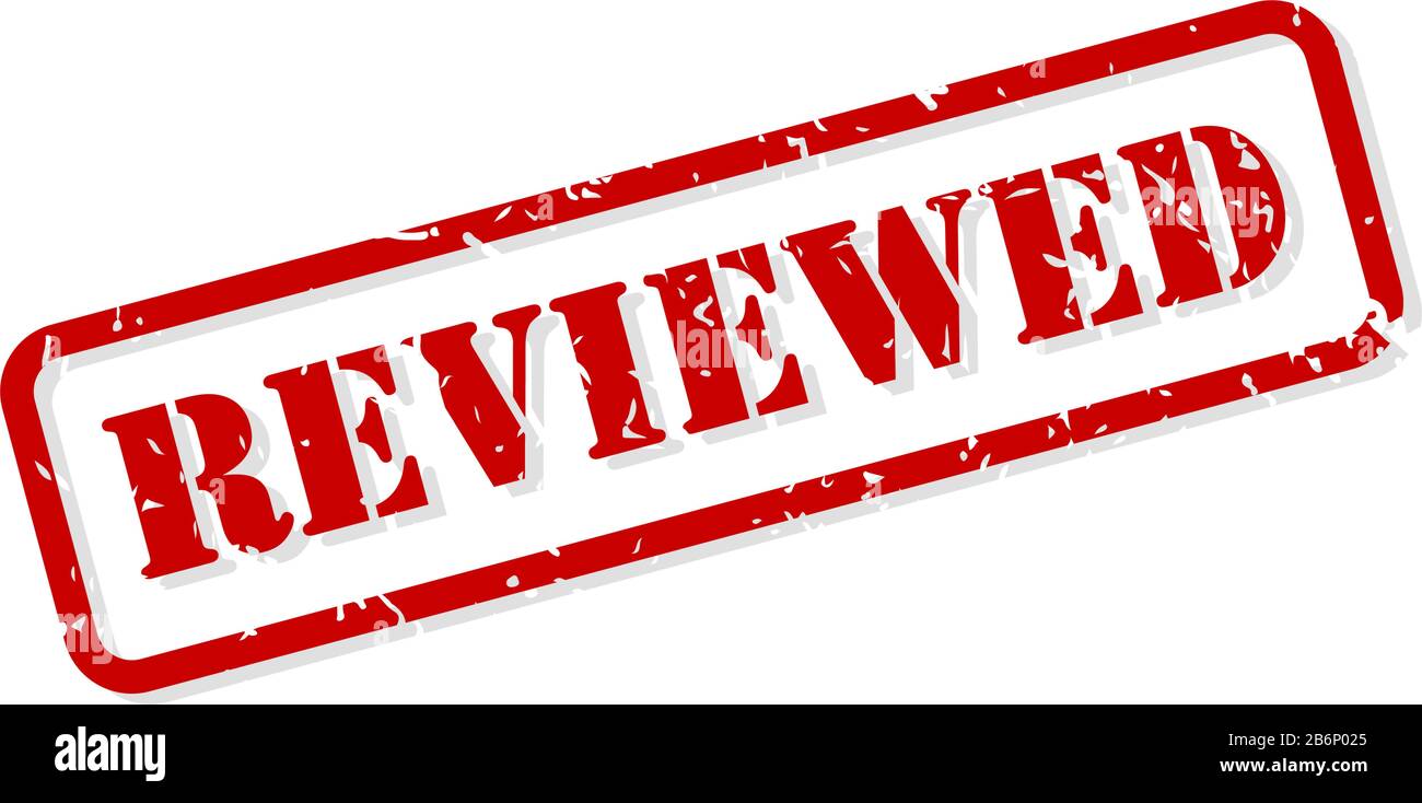 Reviewed red rubber stamp vector isolated Stock Vector Image & Art - Alamy
