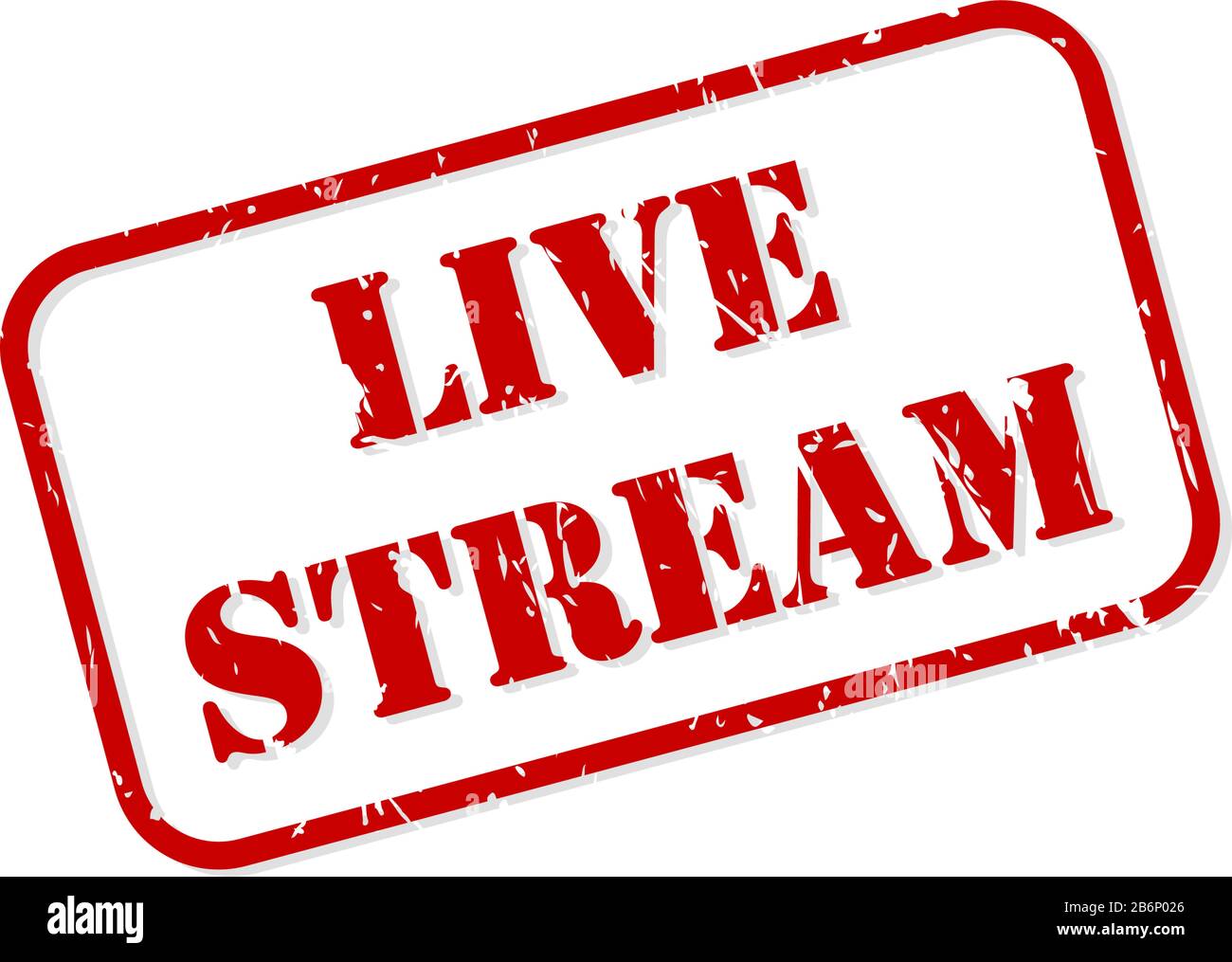 Live stream red rubber stamp vector isolated Stock Vector Image & Art ...