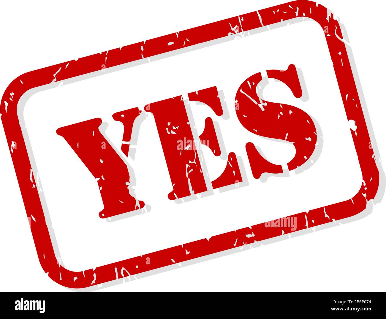 Yes red rubber stamp vector isolated Stock Vector Image & Art - Alamy