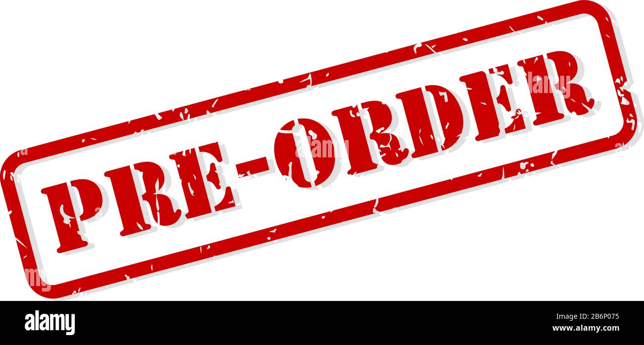 Pre order red rubber stamp vector isolated Stock Vector Image & Art - Alamy
