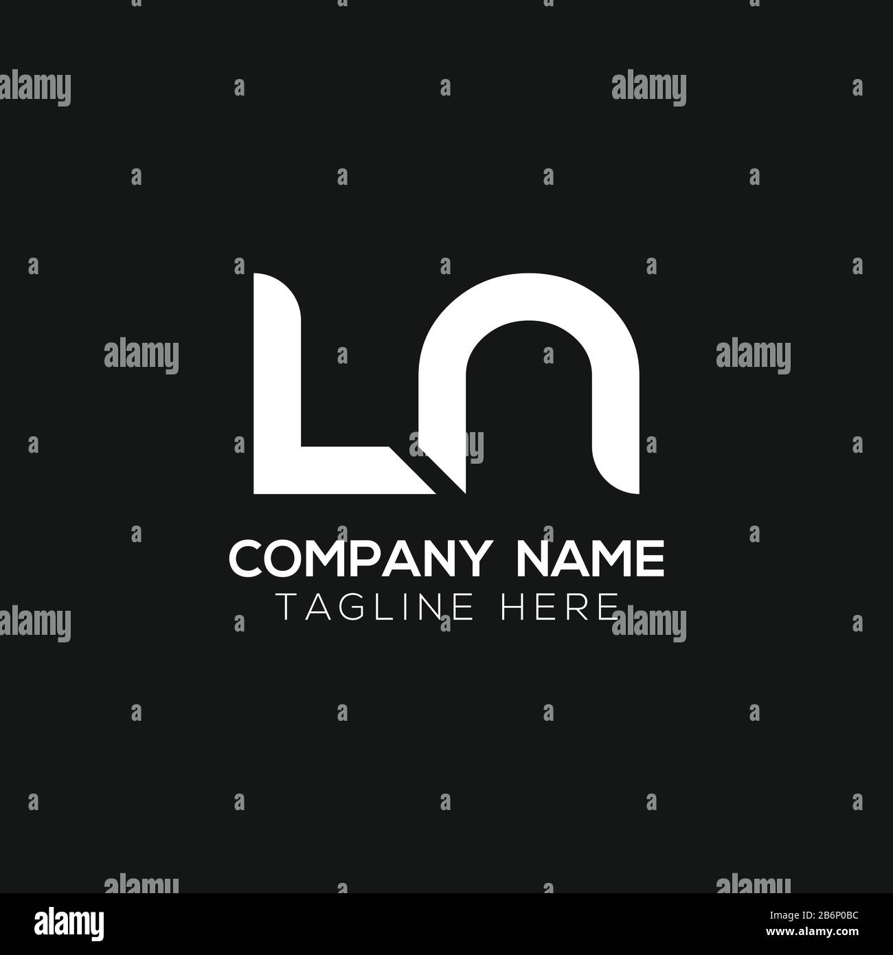 Initial LN letter Business Logo Design vector Template. Abstract Letter ...