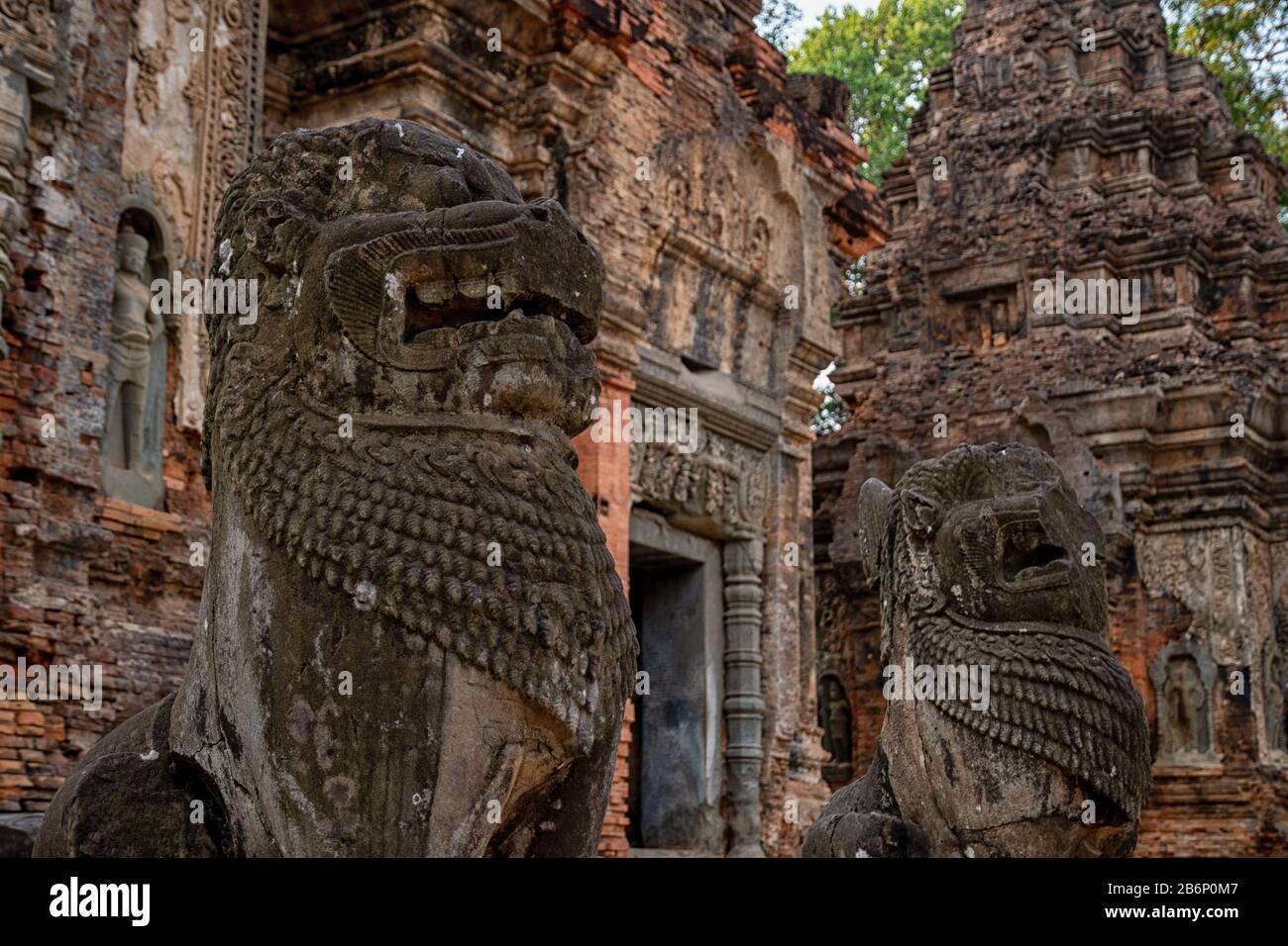 Preah Ko Temple in Cambodia near Angkor Wat Stock Photo - Alamy