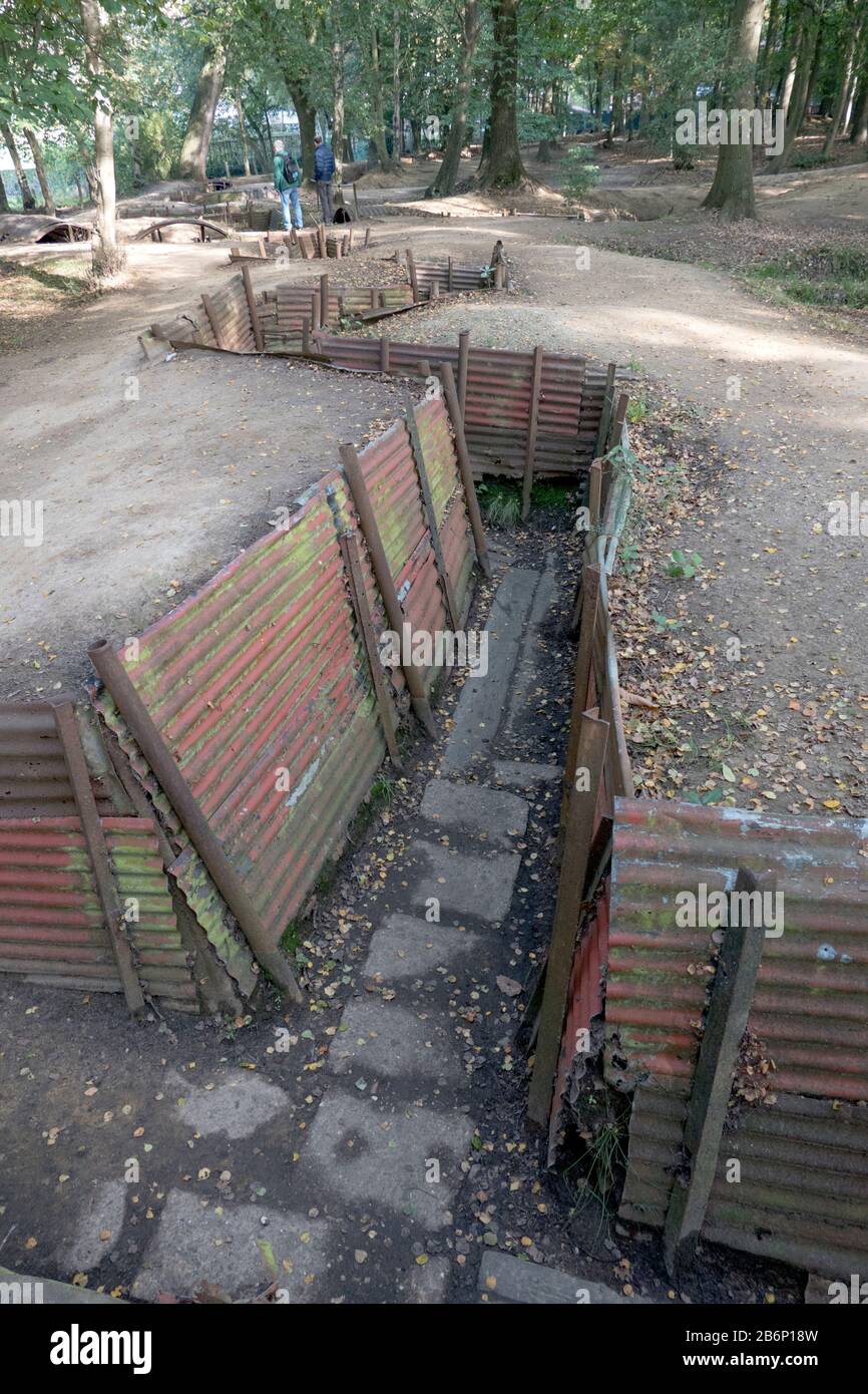British World War 1 trenches at Hill 62 Sanctuary Wood on the Ypres ...