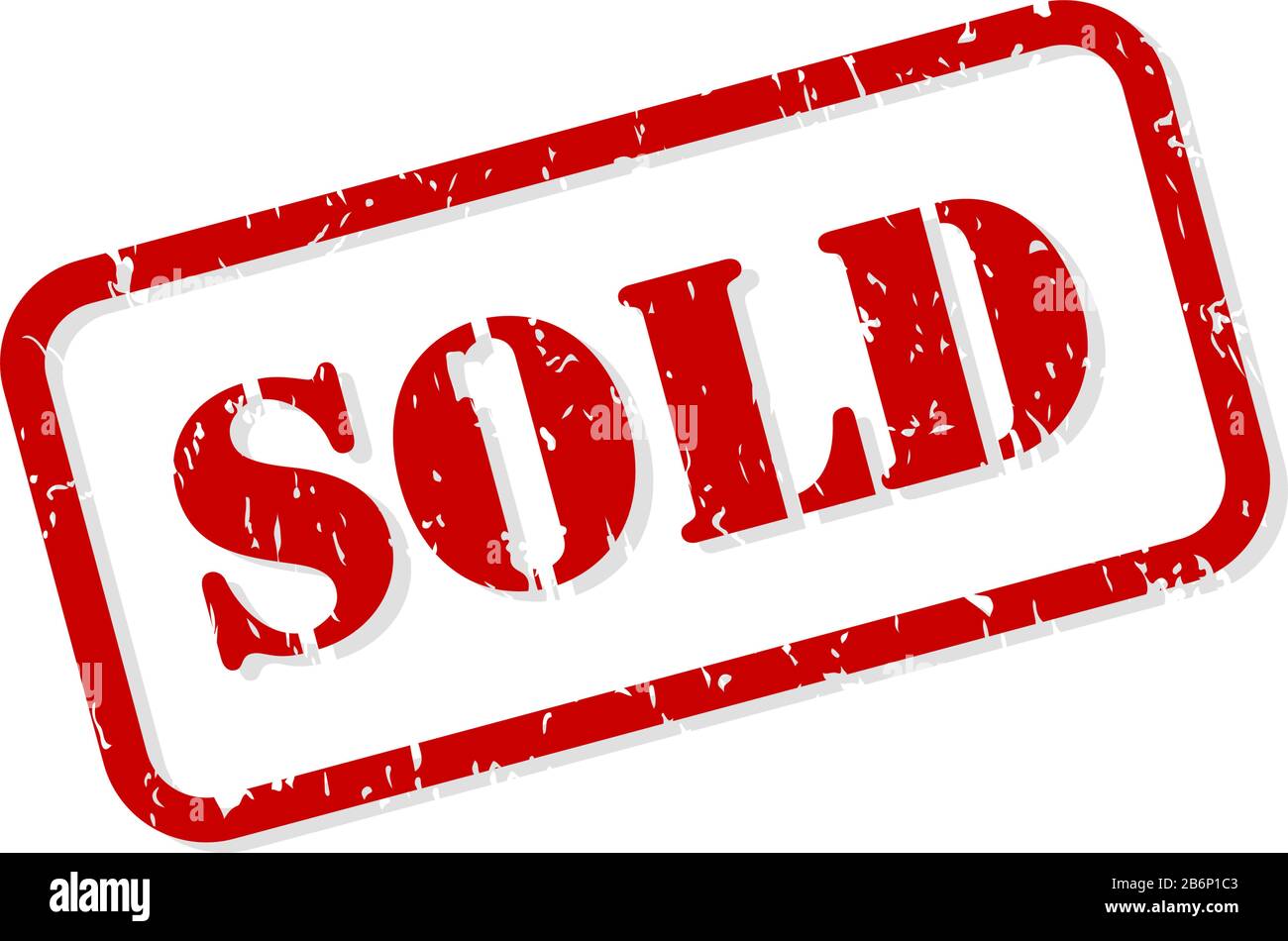 Sold red rubber stamp vector isolated Stock Vector Image & Art - Alamy