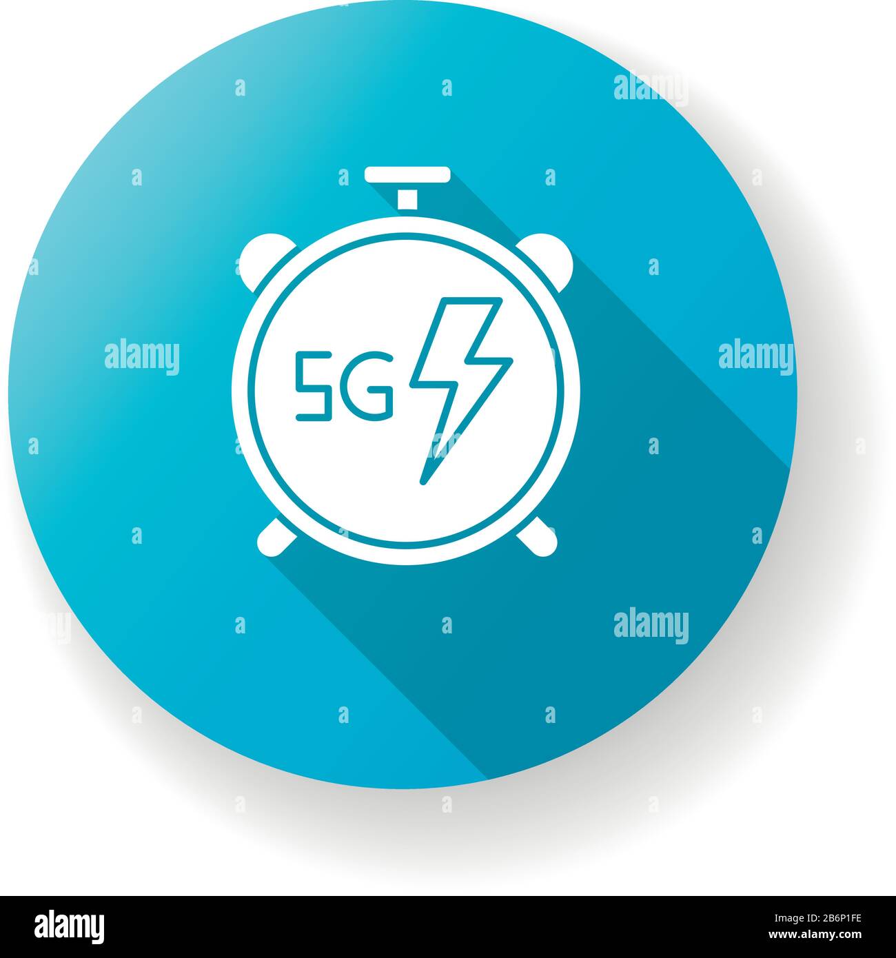 5G stopwatch blue flat design long shadow glyph icon. High performance ... 5G stopwatch blue flat design long shadow glyph icon. High performance ...