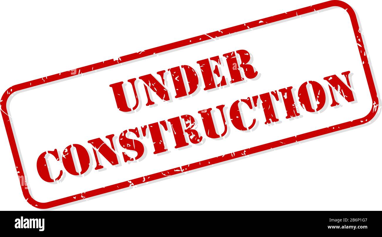 Under construction red rubber stamp vector isolated Stock Vector Image ...