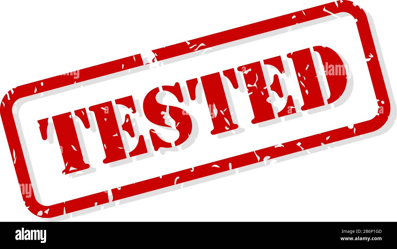 Tested red rubber stamp vector isolated Stock Vector Image & Art - Alamy