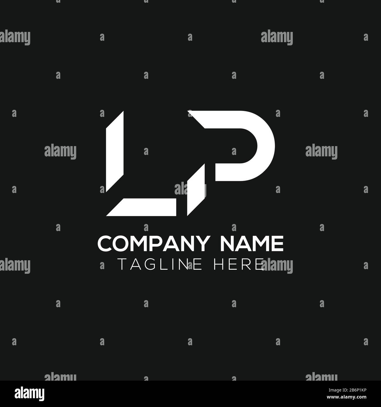 Initial Lp Letter Business Logo Design Vector Template Abstract Letter Lp Logo Design Stock
