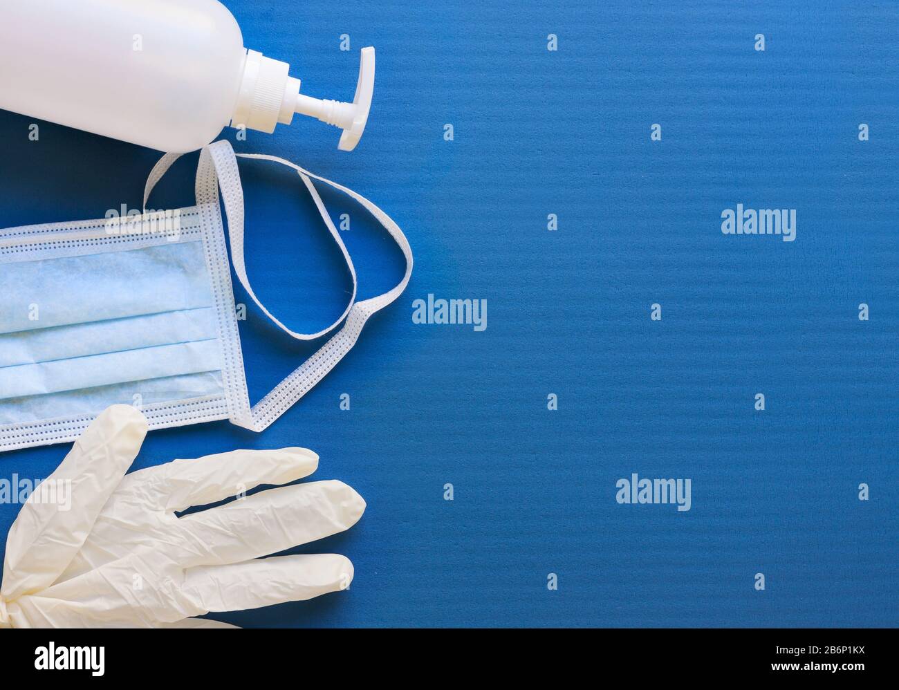 Medical mask of blue color for protection against flu and other ...