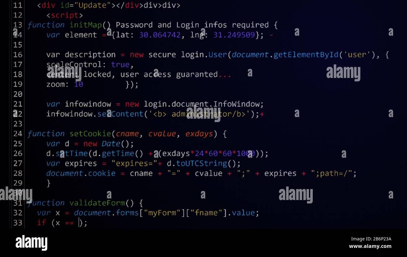 computer code programming coding process 3d illustration Stock Photo ...