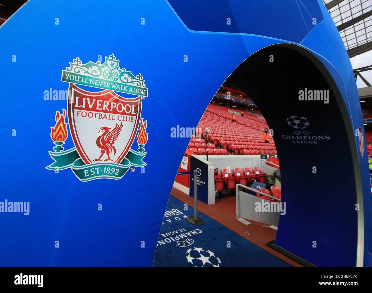 Anfield, Liverpool, Merseyside, UK. 11th Mar, 2020. UEFA Champions ...