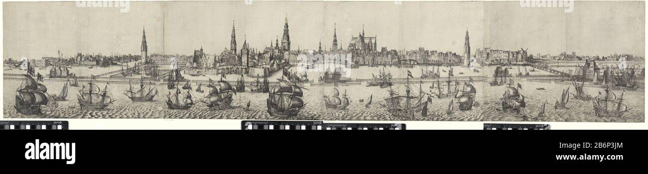 Gezicht op Amsterdam, vanaf het IJ Gezicht op Amsterdam, gezien vanaf het IJ. Op het IJ varen ...