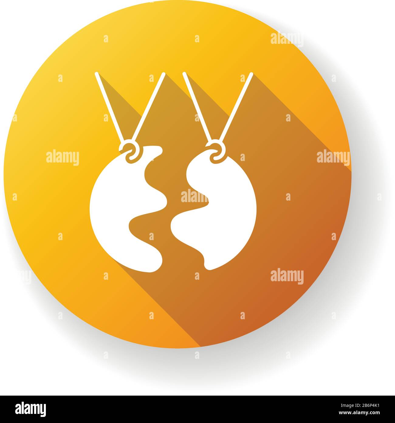 Best friend yellow flat design long shadow glyph icon. Strong ...