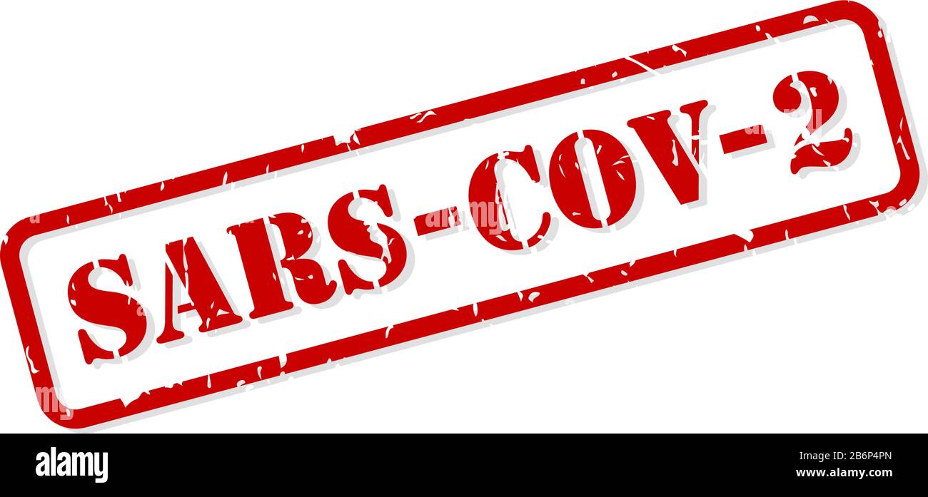 SARS-COV-2 coronavirus red rubber stamp vector isolated Stock Vector ...