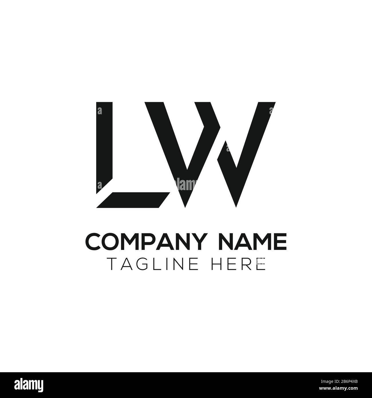 Initial LW letter Business Logo Design vector Template. Abstract Letter ...
