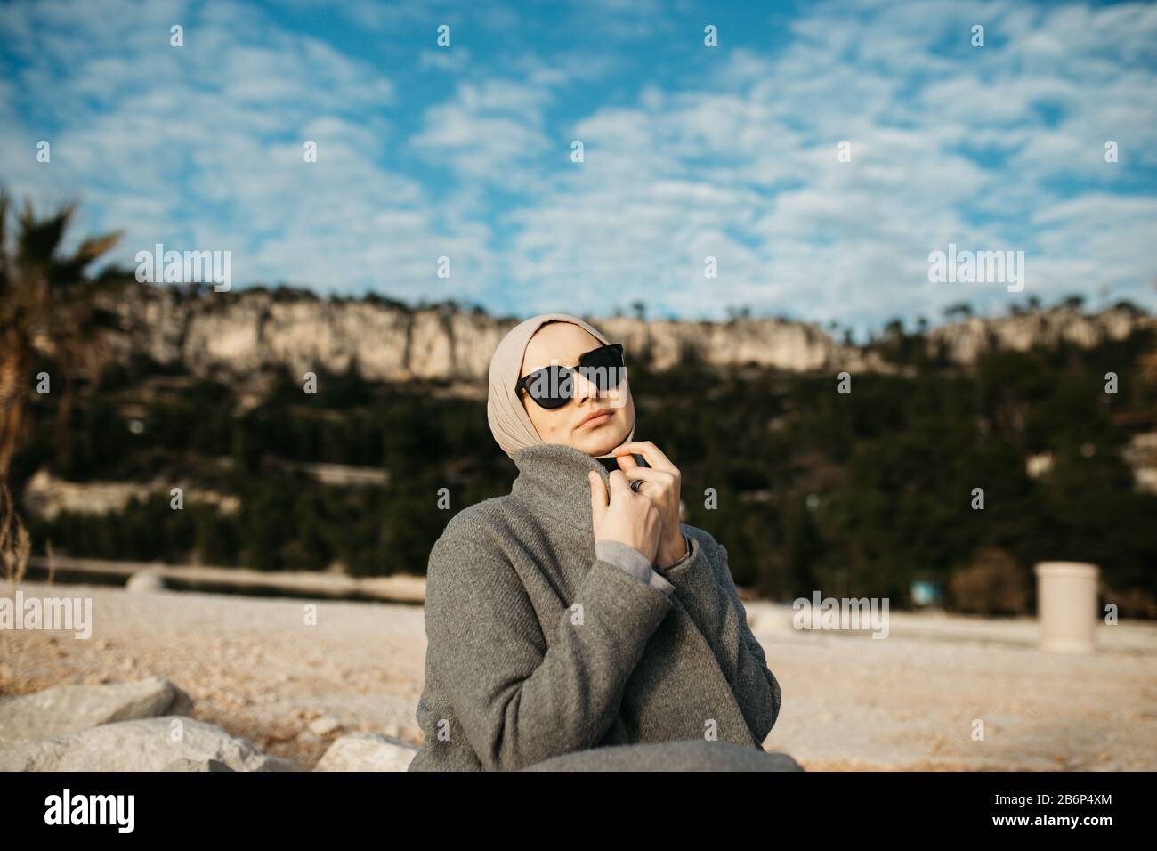 Hijab On The Beach High Resolution Stock Photography and Images - Alamy