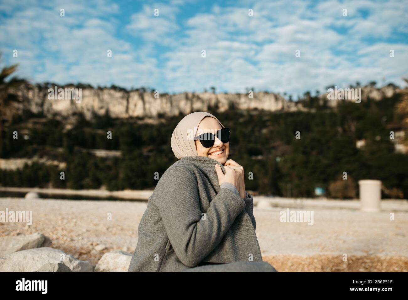 Hijab On The Beach High Resolution Stock Photography and Images - Alamy