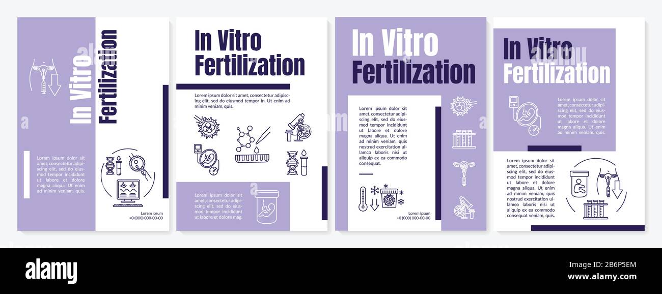 In vitro fertilization brochure template. Genetic engineering. Flyer ...
