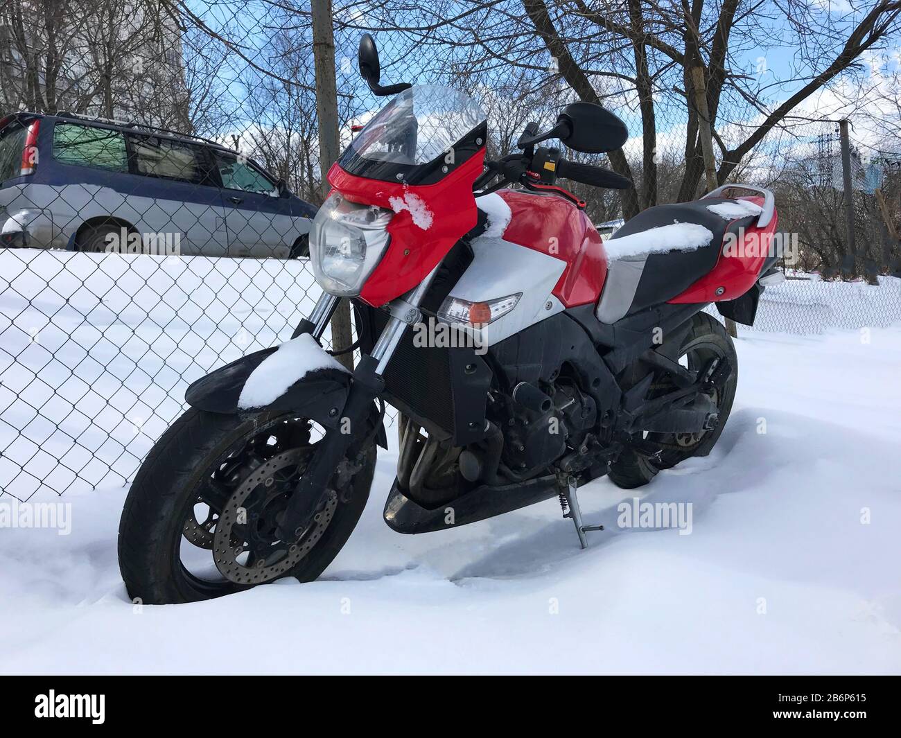 Motorcycle snow ice hi-res stock photography and images - Alamy