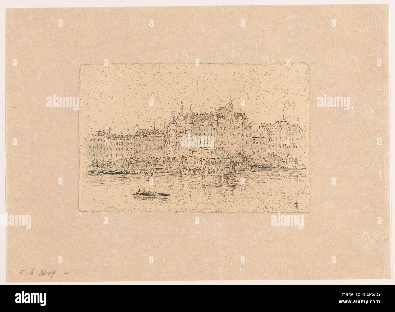 Gezicht op Hamburg, oude huizen aan de Alster View of Hamburg, old ...