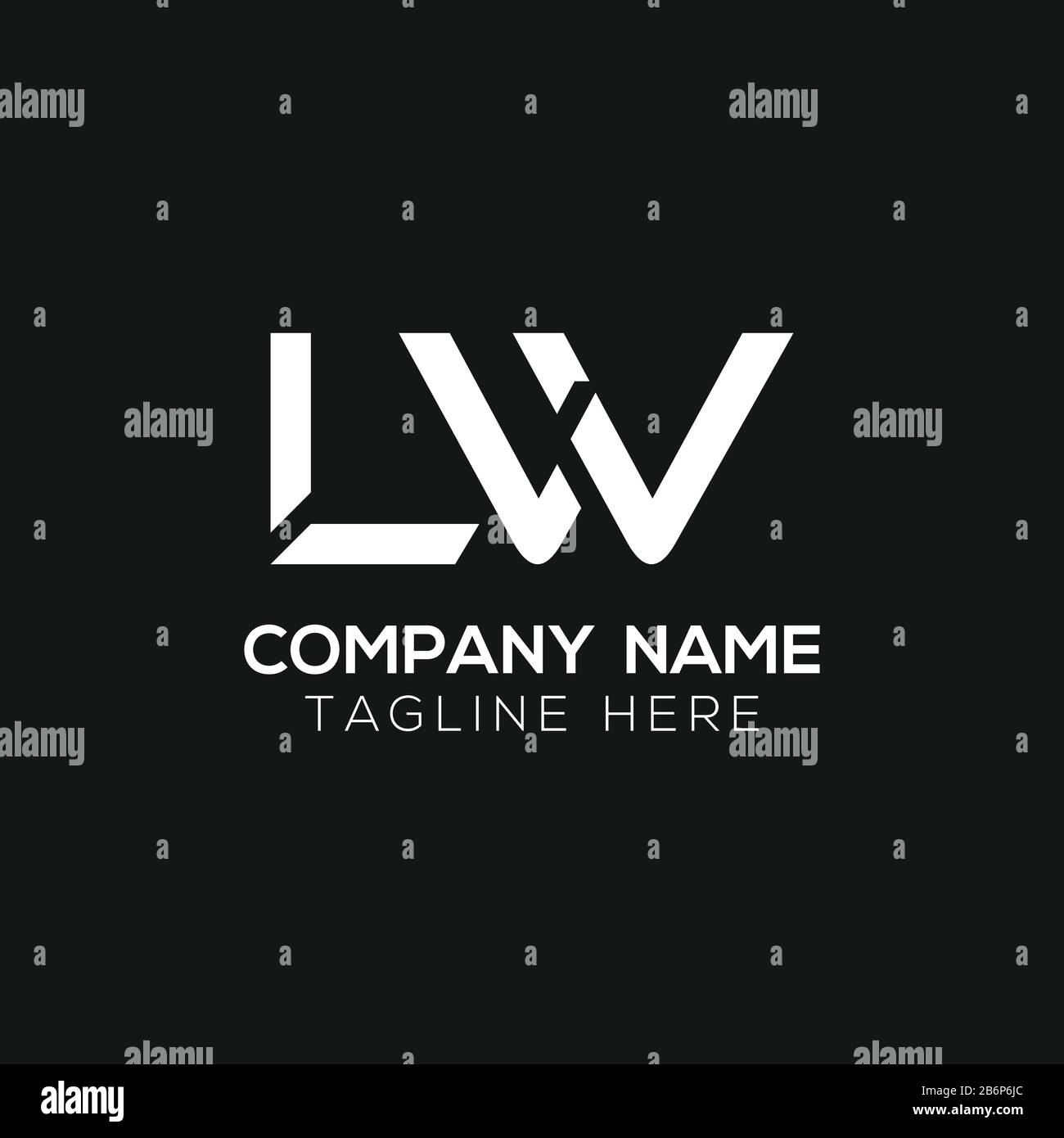 Initial LW letter Business Logo Design vector Template. Abstract Letter ...