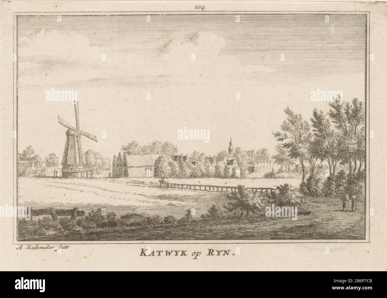 Gezicht op Katwijk aan den Rijn Katwyk op Ryn (titel op object) Gezicht ...