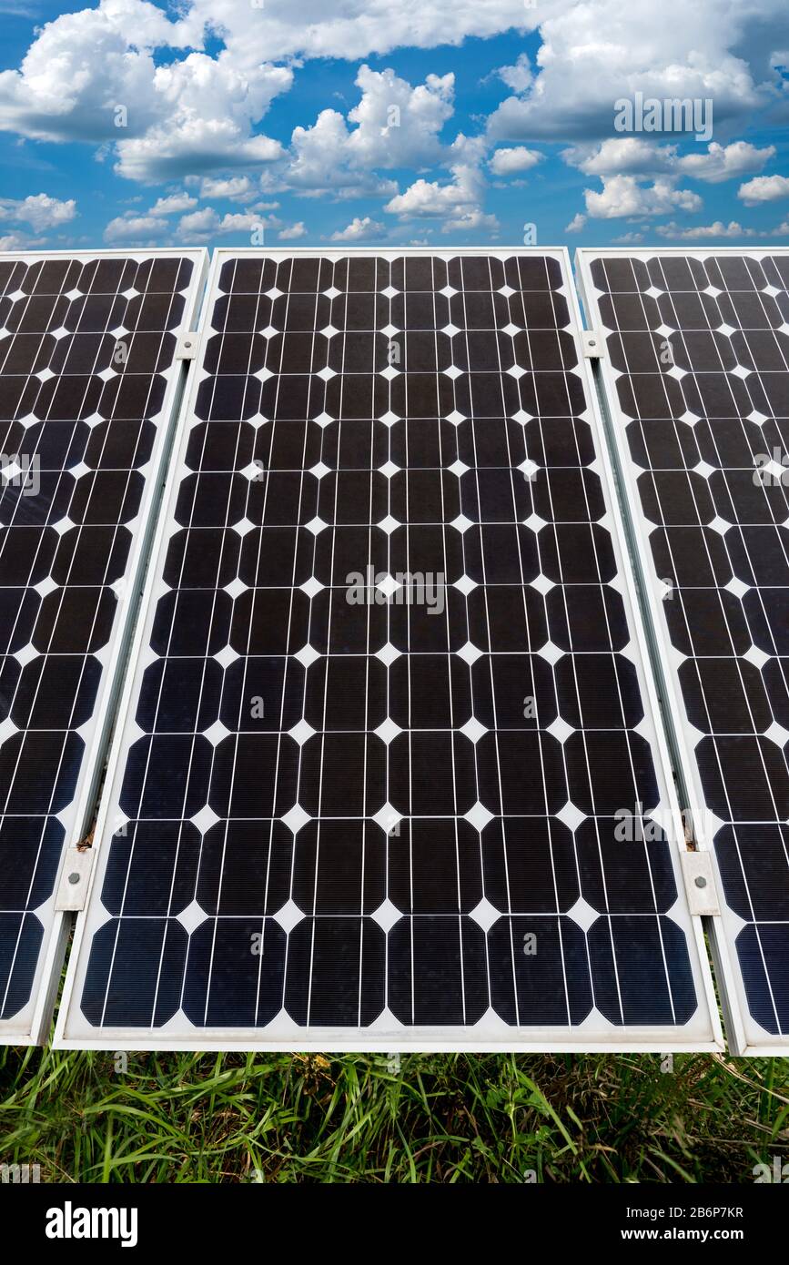 Solar panel, photovoltaic, alternative electricity source - concept of ...