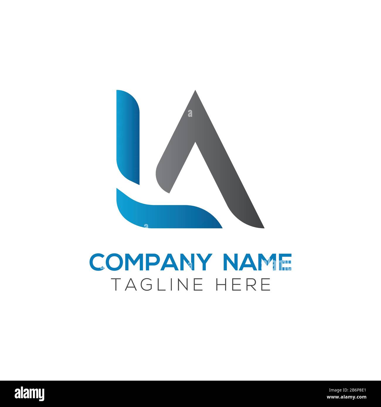 Initial LA letter Business Logo Design vector Template. Abstract Letter ...