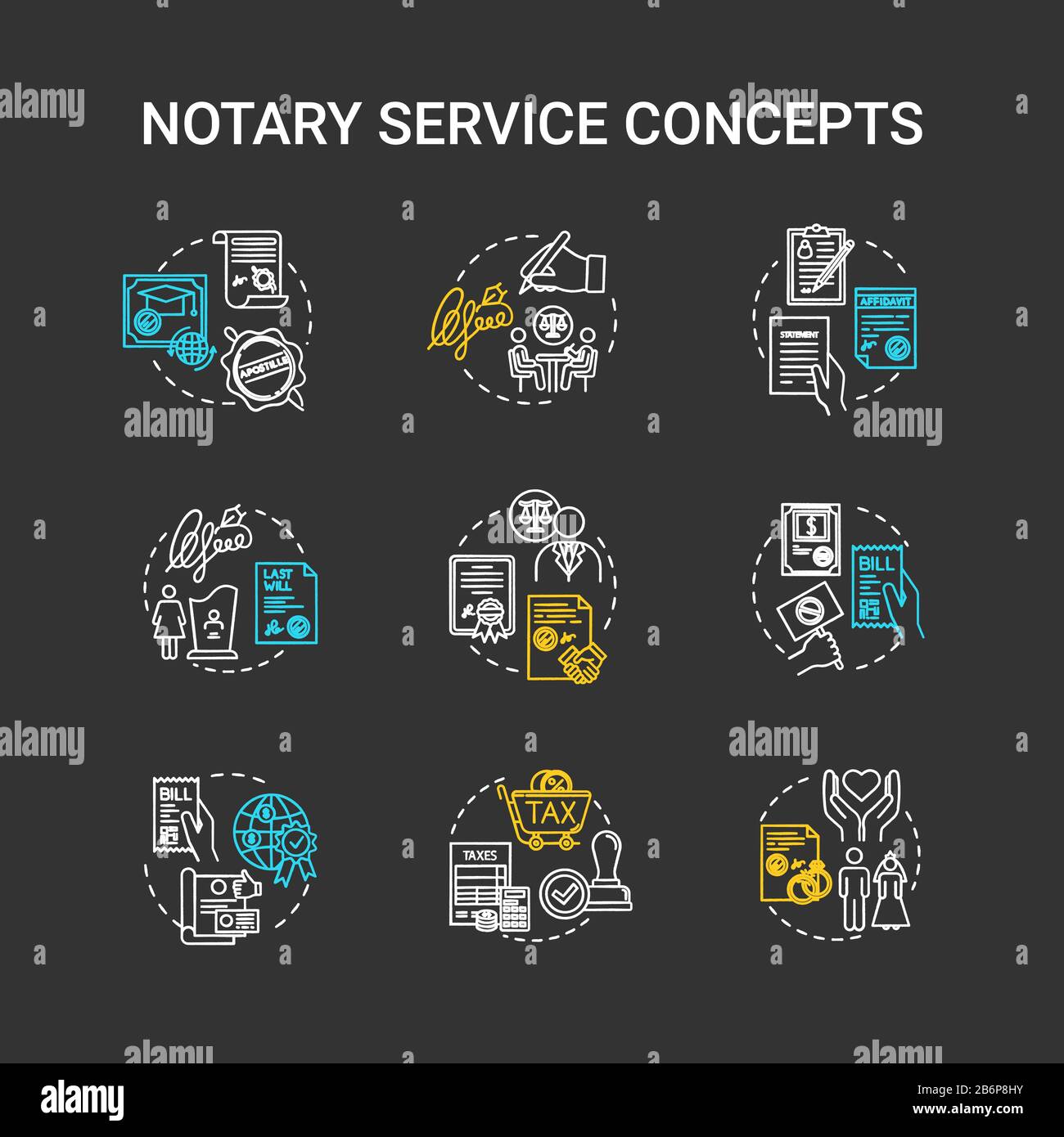 Power of attorney notary Stock Vector Images - Alamy