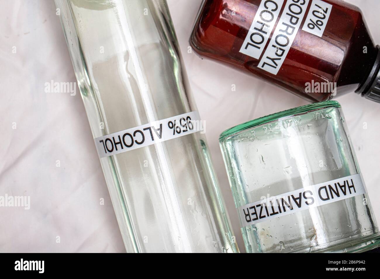 Sanitizer medical alcohol spirit based liquid to desinfect hands ...