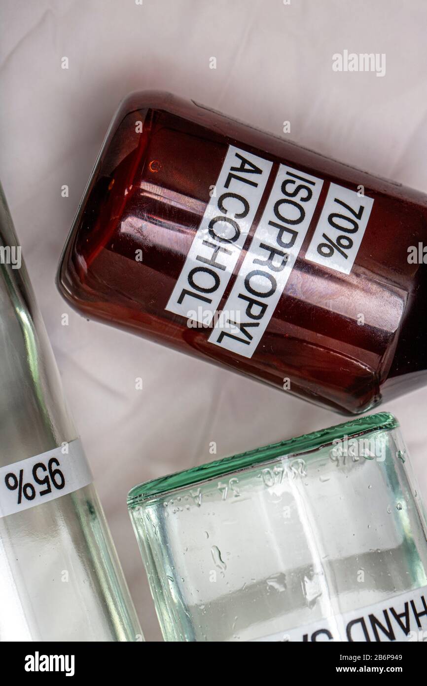 Sanitizer medical alcohol spirit based liquid to desinfect hands ...