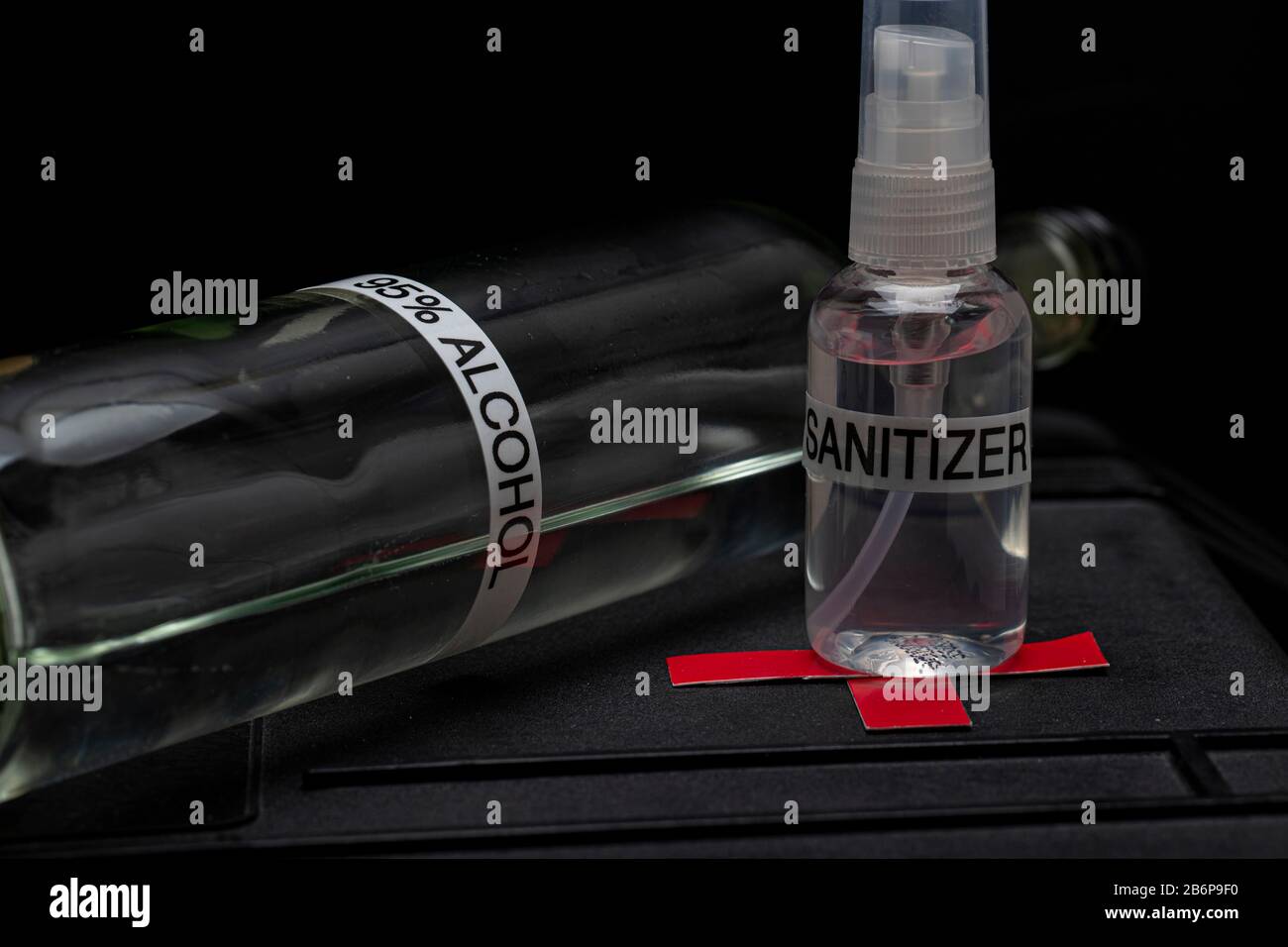 Sanitizer medical alcohol spirit based liquid to desinfect hands ...