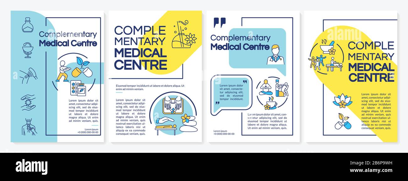 Complementary medical center brochure template. Alternative therapy ...