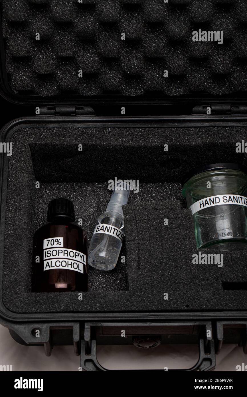 Sanitizer medical alcohol spirit based liquid to desinfect hands ...