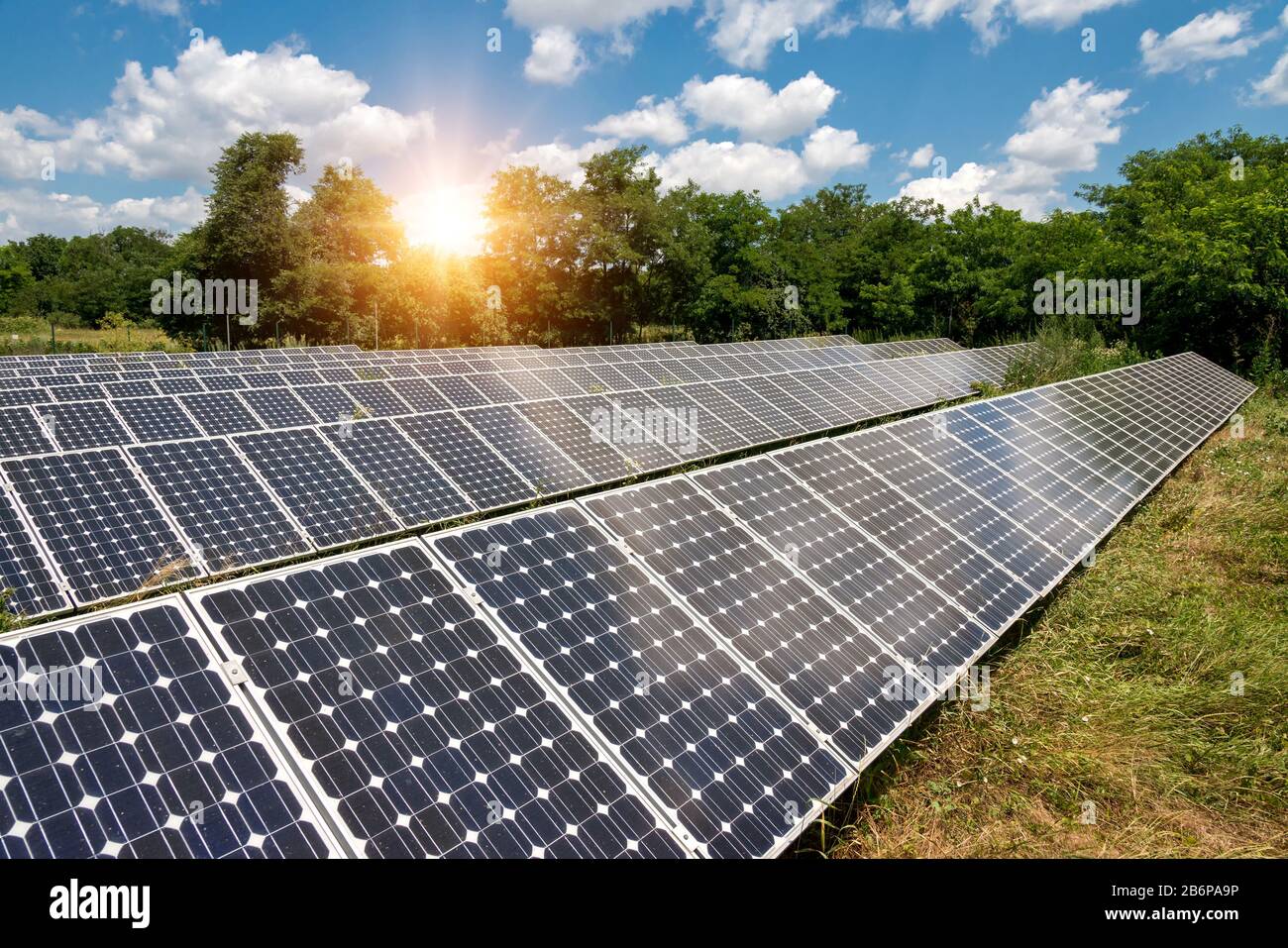 Solar panel, photovoltaic, alternative electricity source - concept of ...